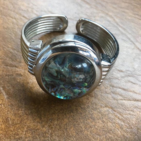 Brighton | Other | Vintage Brighton Hidden Watch Bracelet Abalone Shell ...